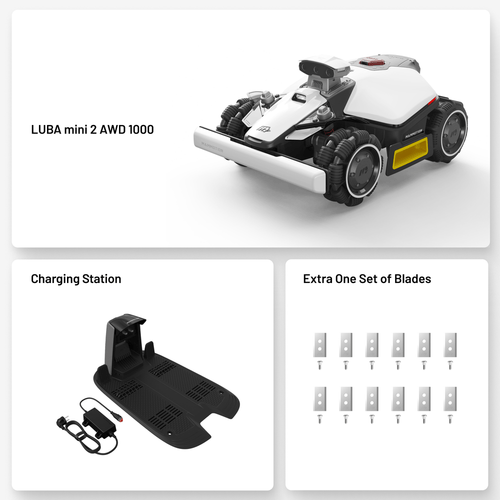 LUBA mini 2 AWD 1000 Robot Lawn Mower | Mammotion EU