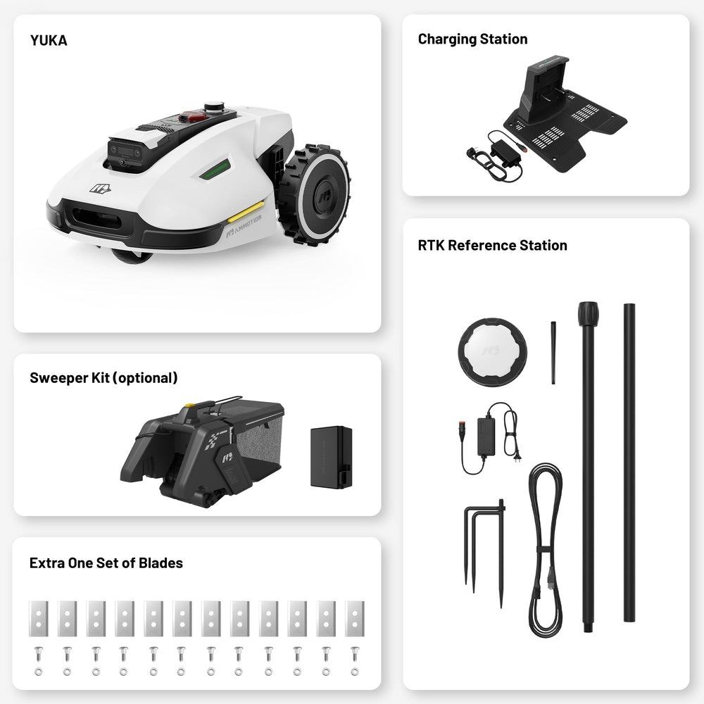 YUKA: 2-in-1 Self-emptying Lawn Sweeping Mower | Mammotion EU